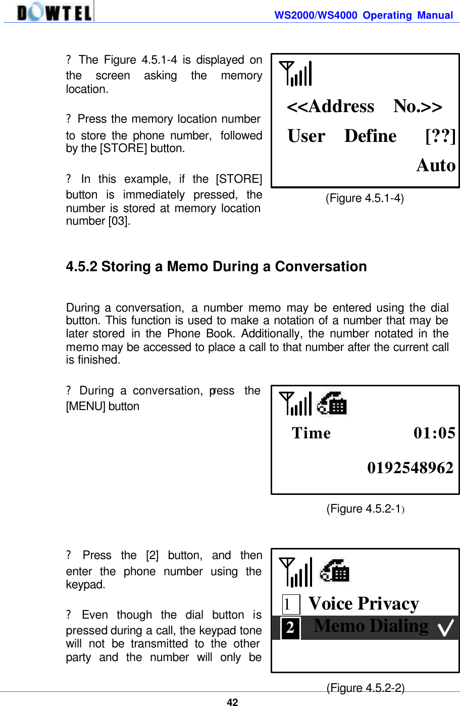 Westech Korea WS-2000 Fixed WLL Telephone (CDMA) User Manual ATT M