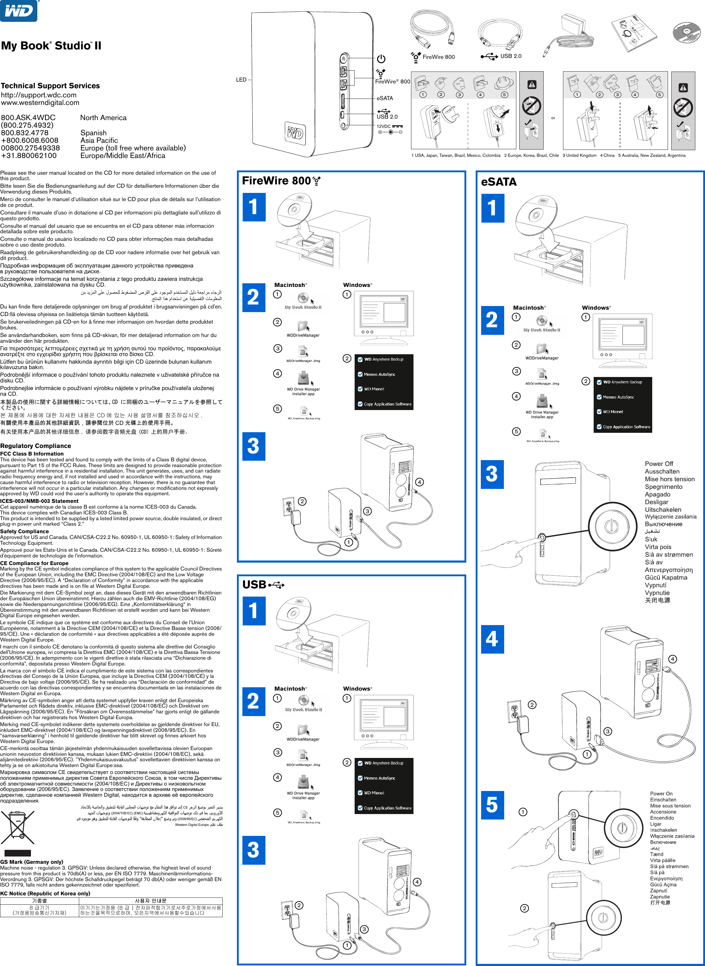 Western Digital Studio Edition Ii Quick Installation Guide My Book ...