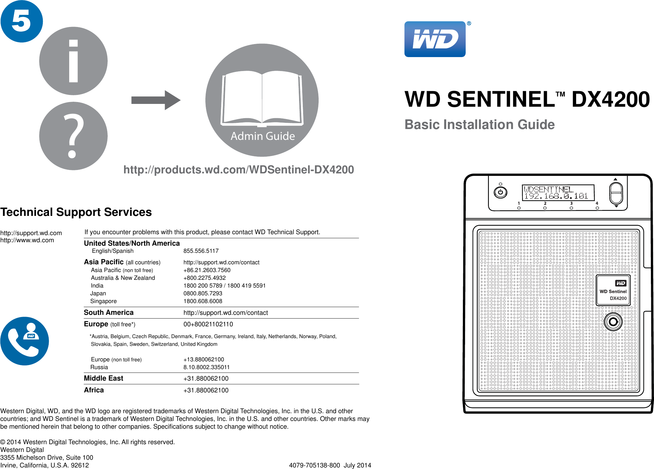 Western Digital Wd Sentinel Dx4200 Quick Installation Guide Infinity ...