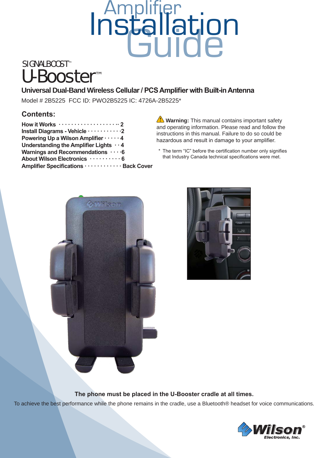 Wilson Electronics 2B5225 Dual Band Wireless Booster Amplifier for Cell ...