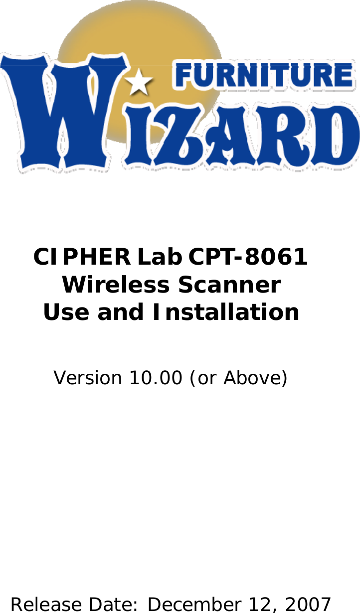 Wizard Ca Co Scanner Cpt 8061 Users Manual