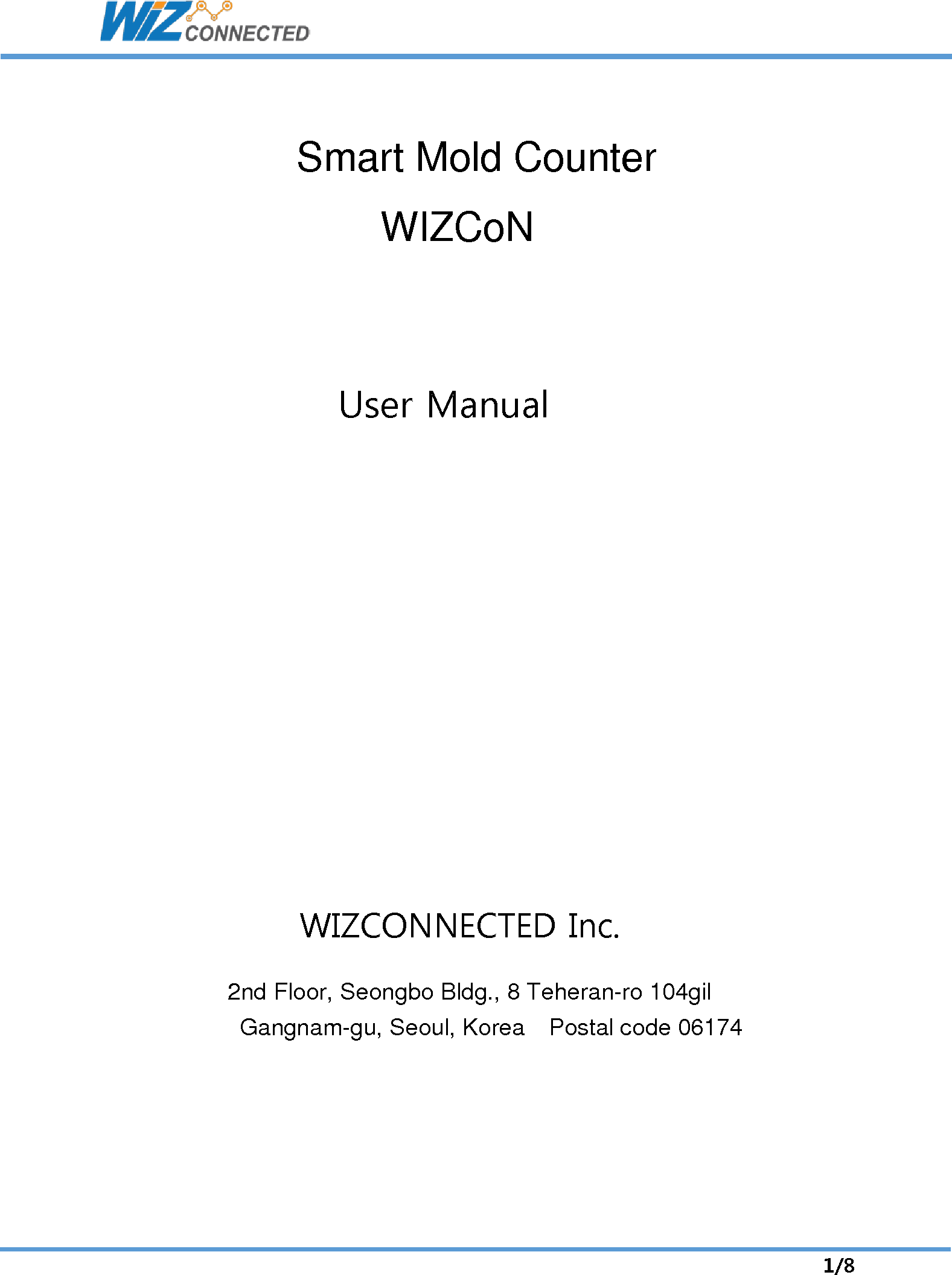 Wizconnected WIZCON Mold Shot Counter User Manual