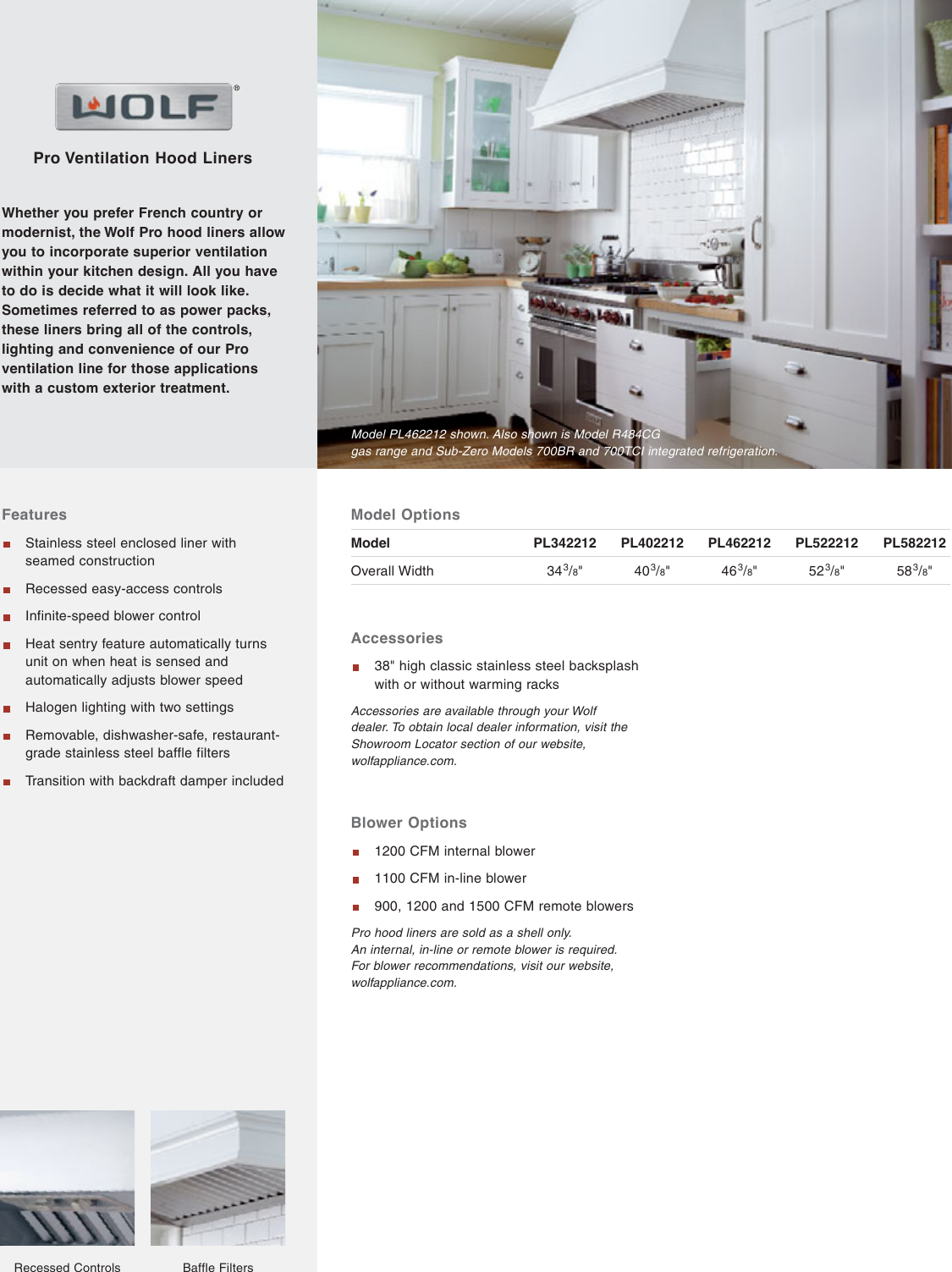 Wolf Pl582212 Users Manual QR_2 Pro Liners