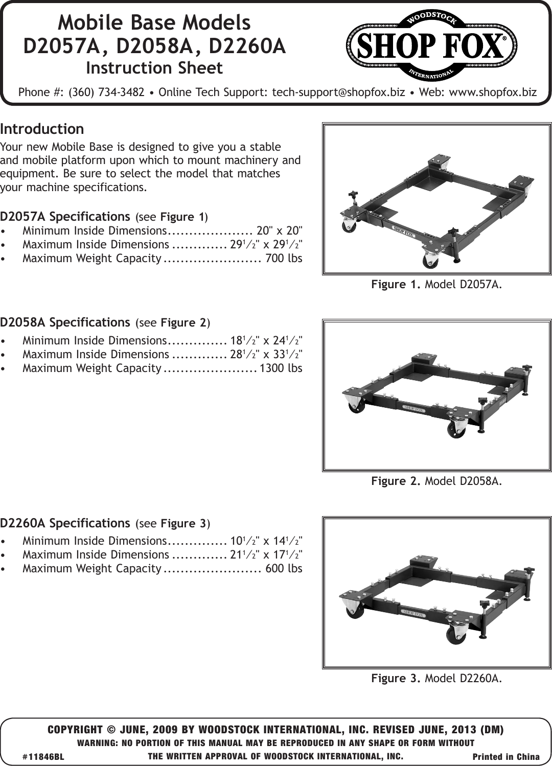 Woodstock D2057A Users Manual