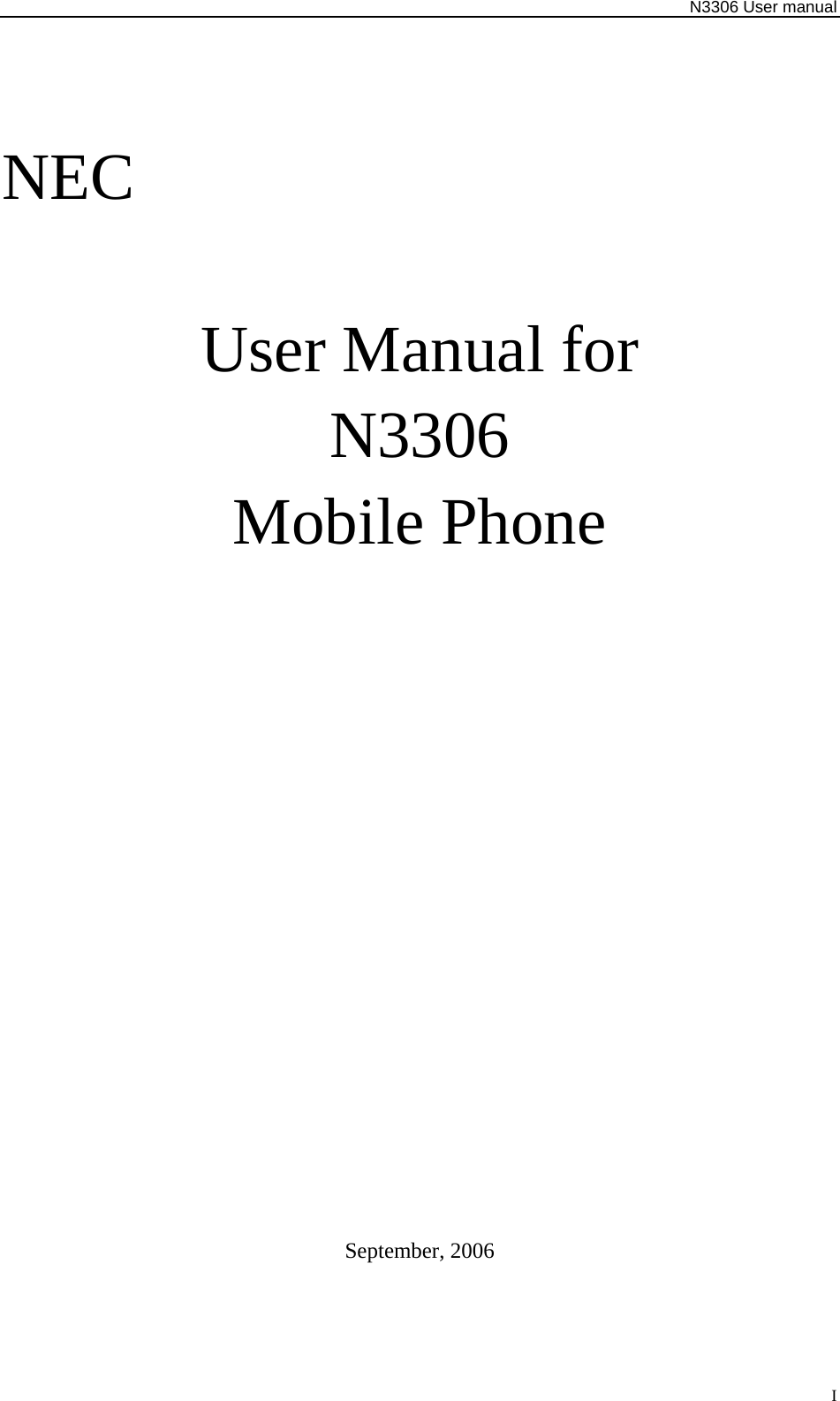 Wuhan NEC Mobile Communication KMP6J1CM1 GSM1900 GPRS MOBILE PHONE User ...