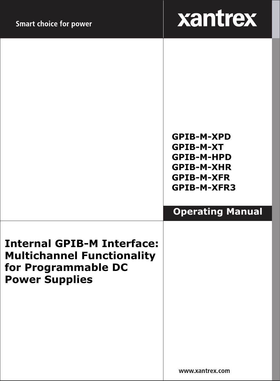 Xantrex Gpib M Xfr Users Manual TM MCOP 01XN