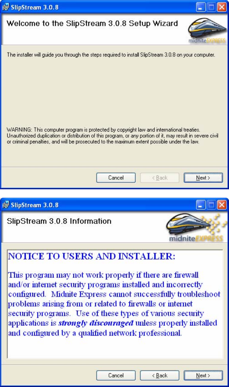 Slipstream Credit Card Software By Midnite Express Install Instructions