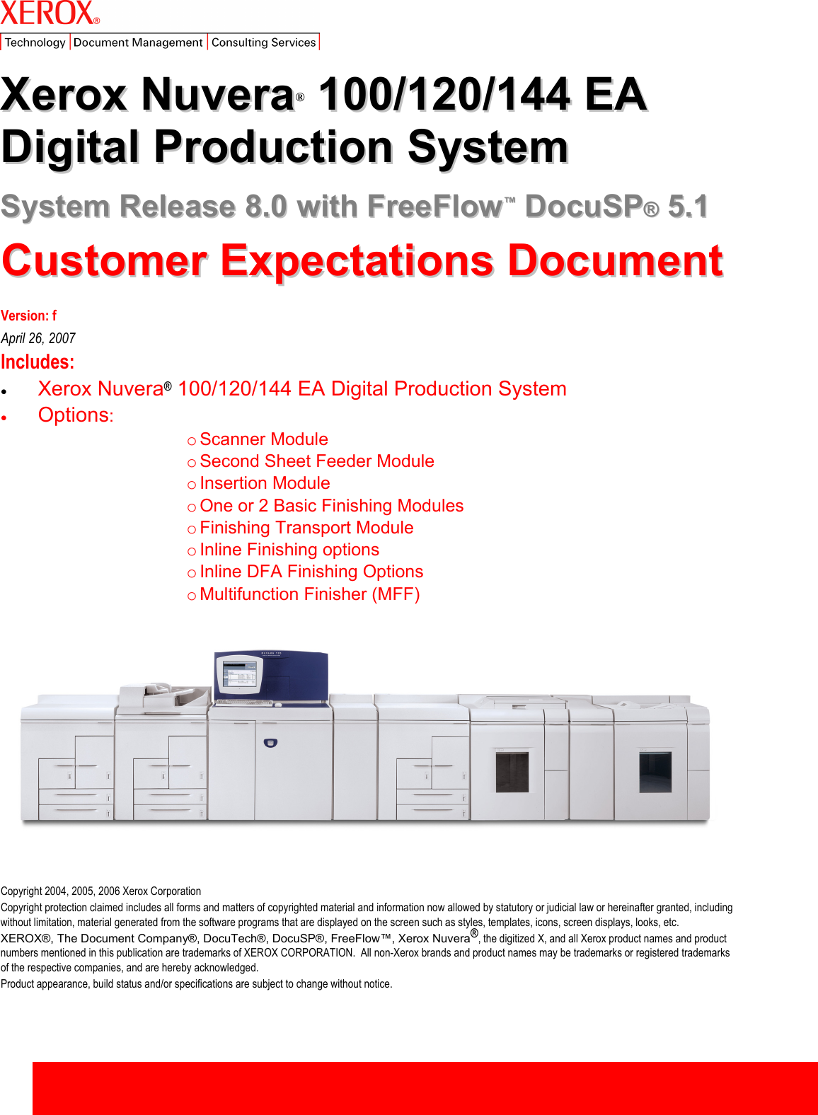 Xerox 144 Users Manual Nuvera EA CED Release 8 0 20070426