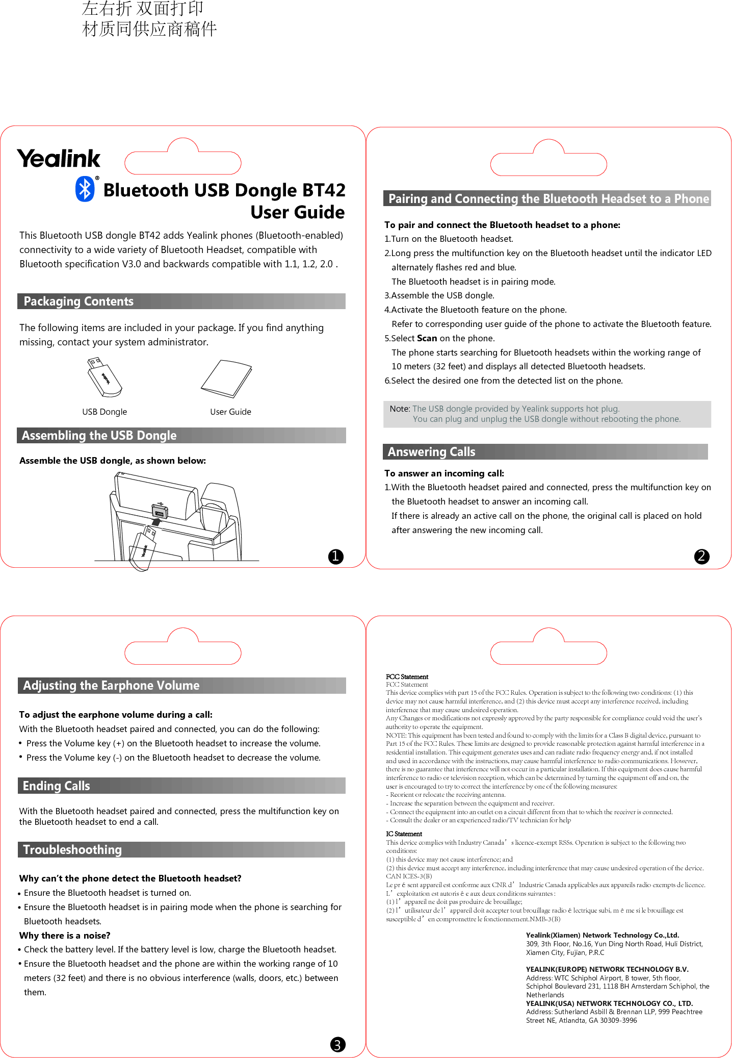 YEALINK BT42 Bluetooth USB Dongle User Manual Yealink Bluetooth USB ...