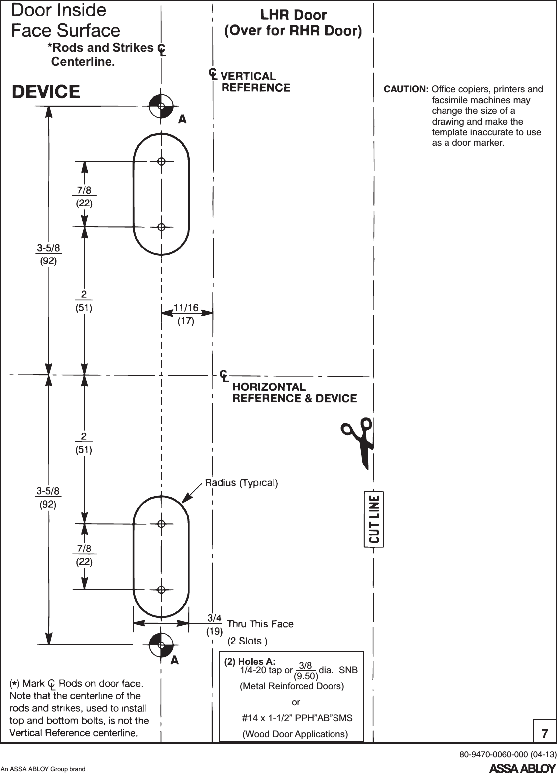 Yale 7160(F) Series Concealed Vertical Rod Exit Devices Installation ...