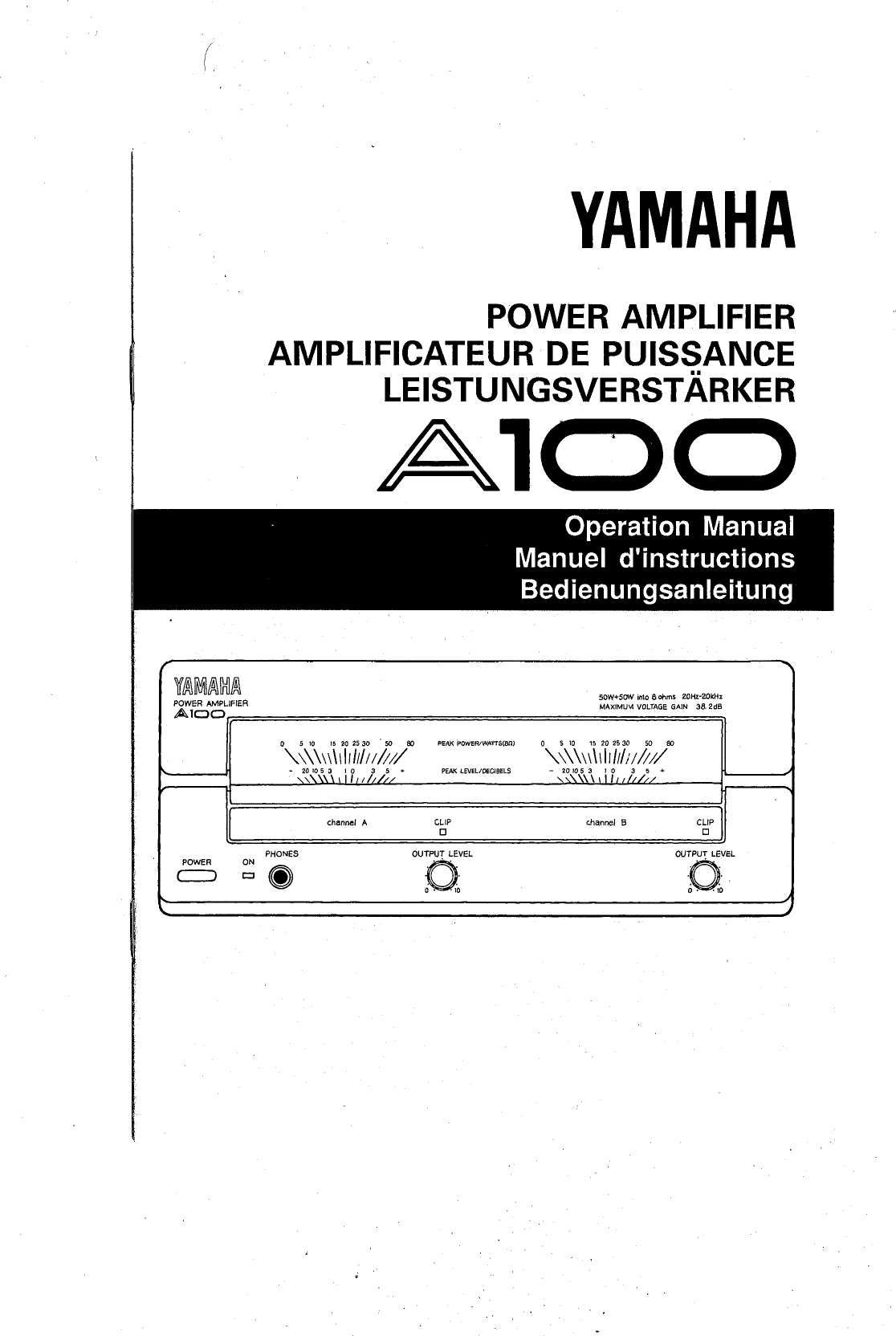 Yamaha A100 Operation Manual Scan 4
