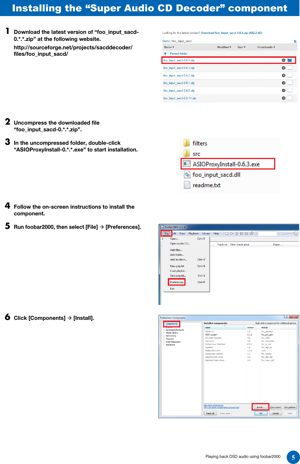 Yamaha Steinberg USB Driver Installation Guide Reference Information Playing Back DSD Audio ...