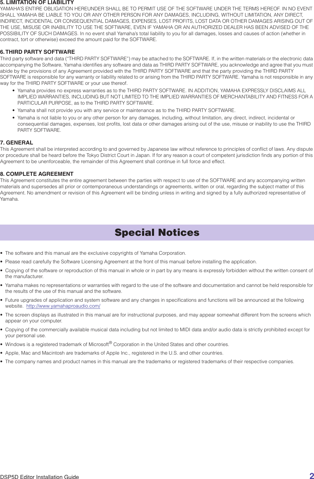 Yamaha Dsp5D Editor Installation Guide
