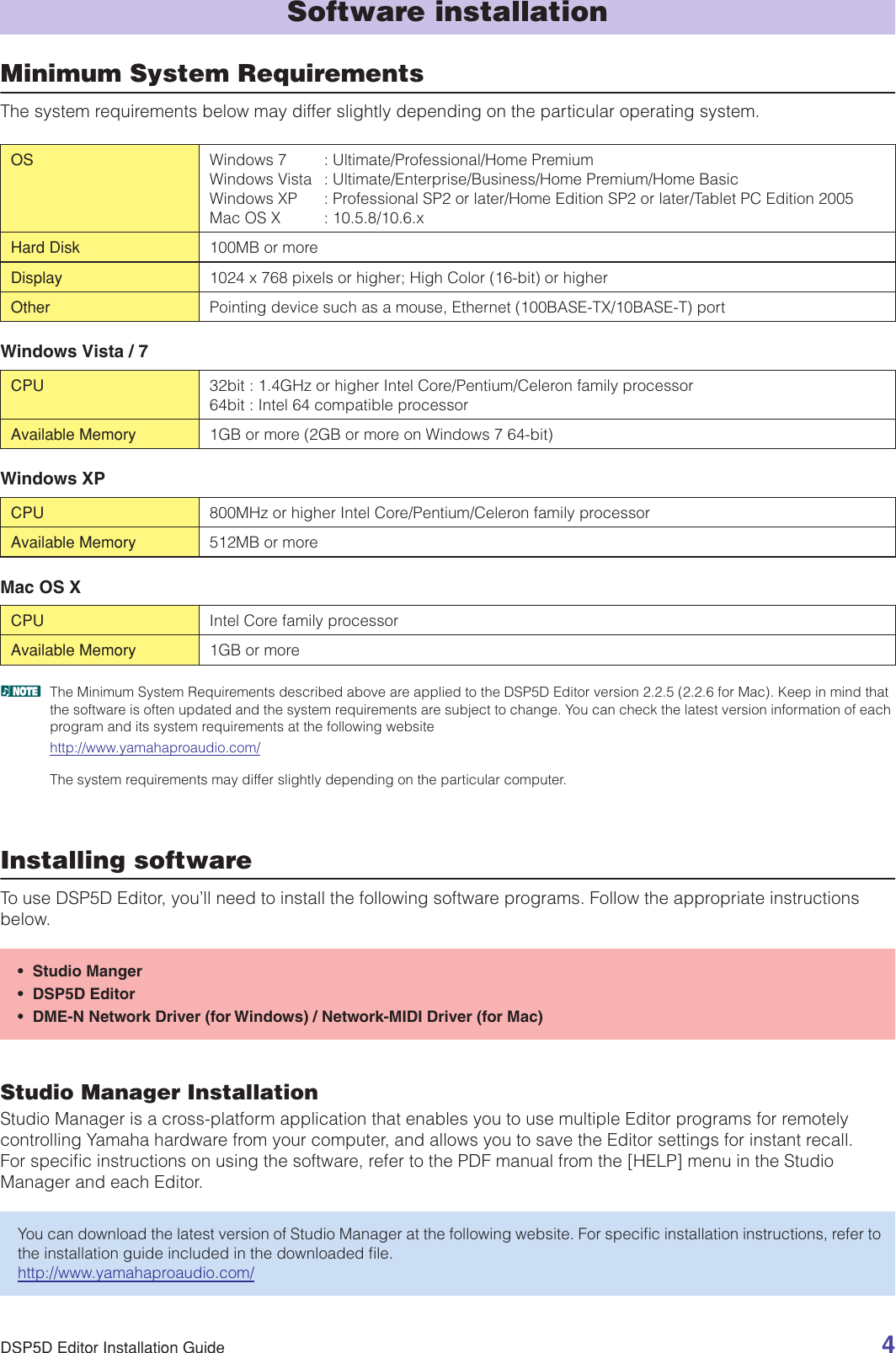 Yamaha Dsp5D Editor Installation Guide