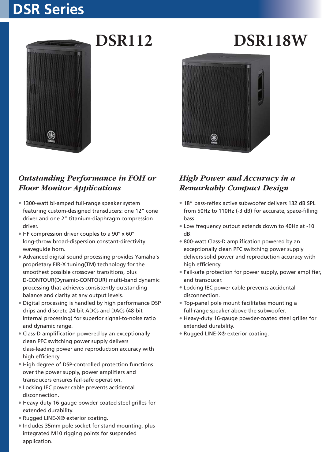 Yamaha Dsr Series2 Data Sheet