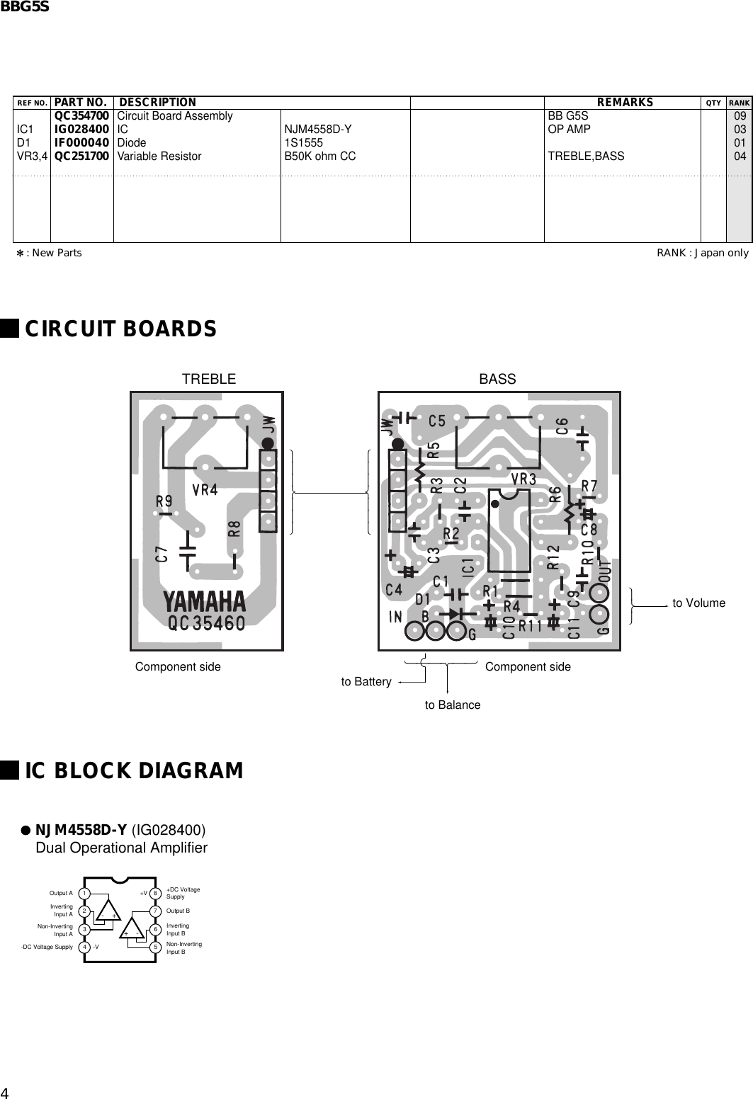 Yamaha Guitar Bbg5S Users Manual ELECTRIC BASS