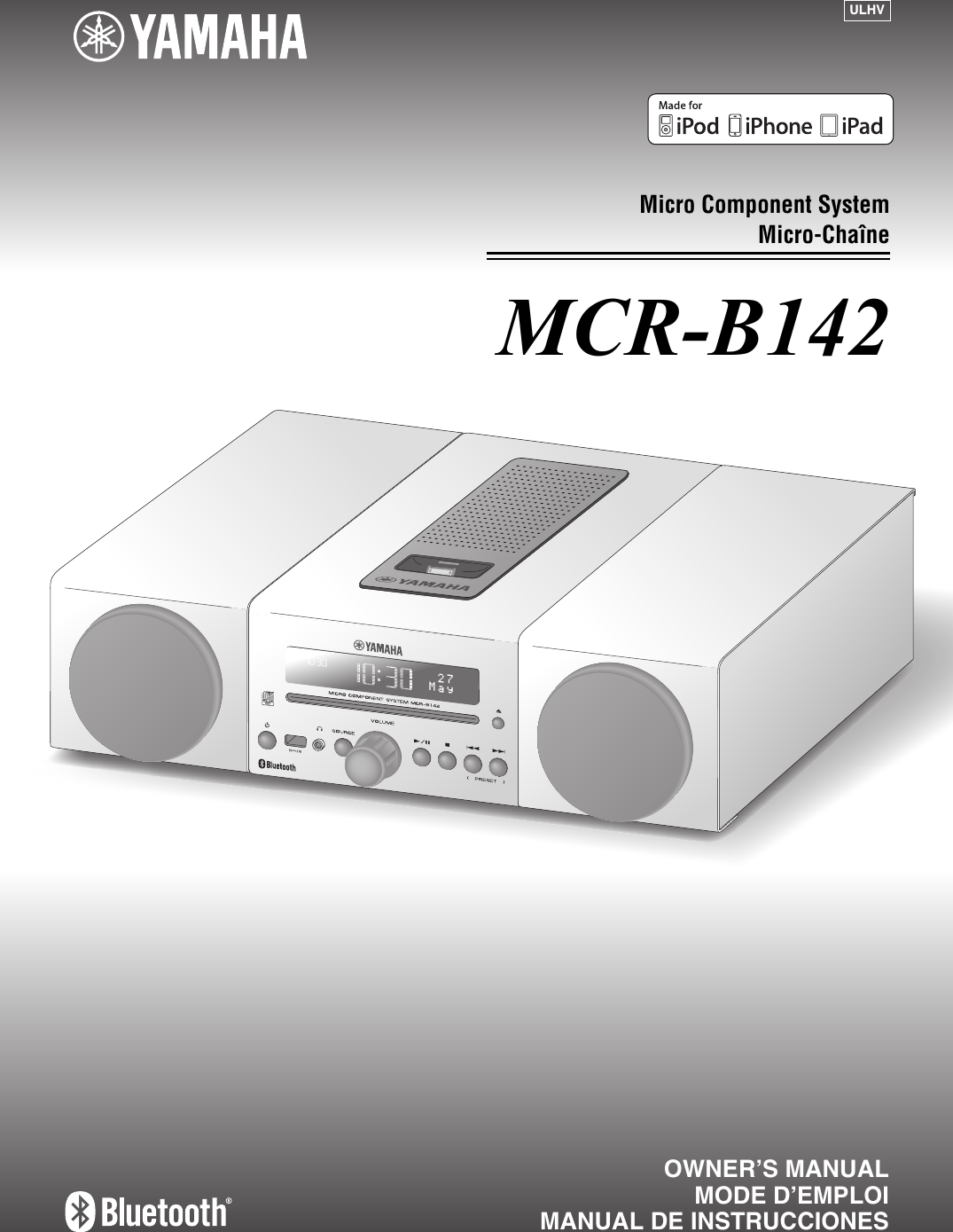 Yamaha MCR B142 Owner's Manual Om ULHV 1