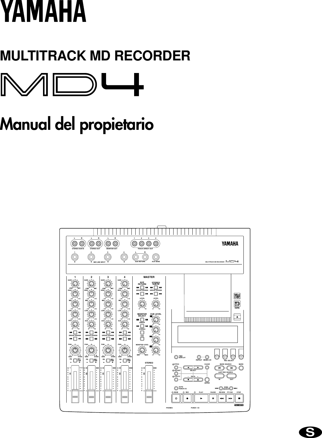 Yamaha MD4_S MD4 Owner's Manual MD4S
