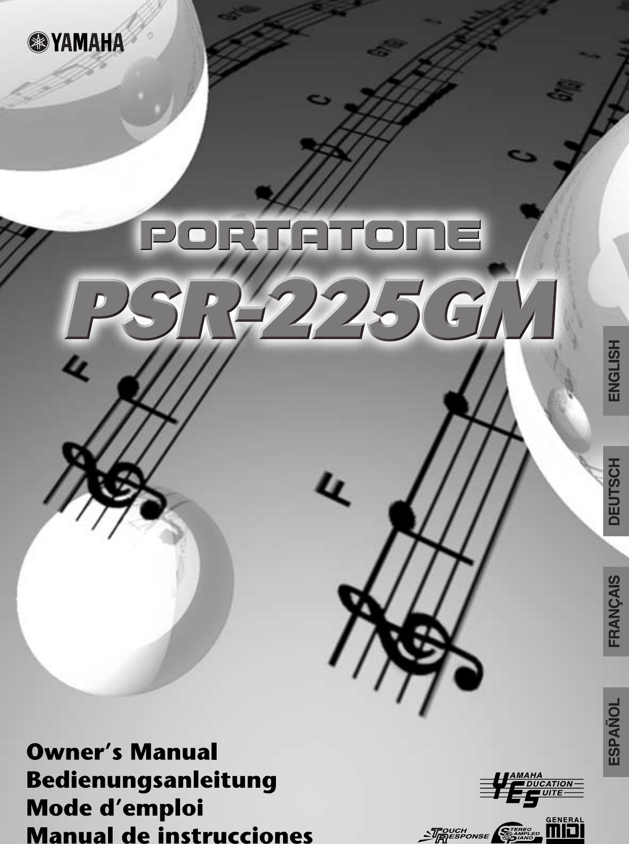 Yamaha PSR 225GM Owner's Manual PSR225GMG