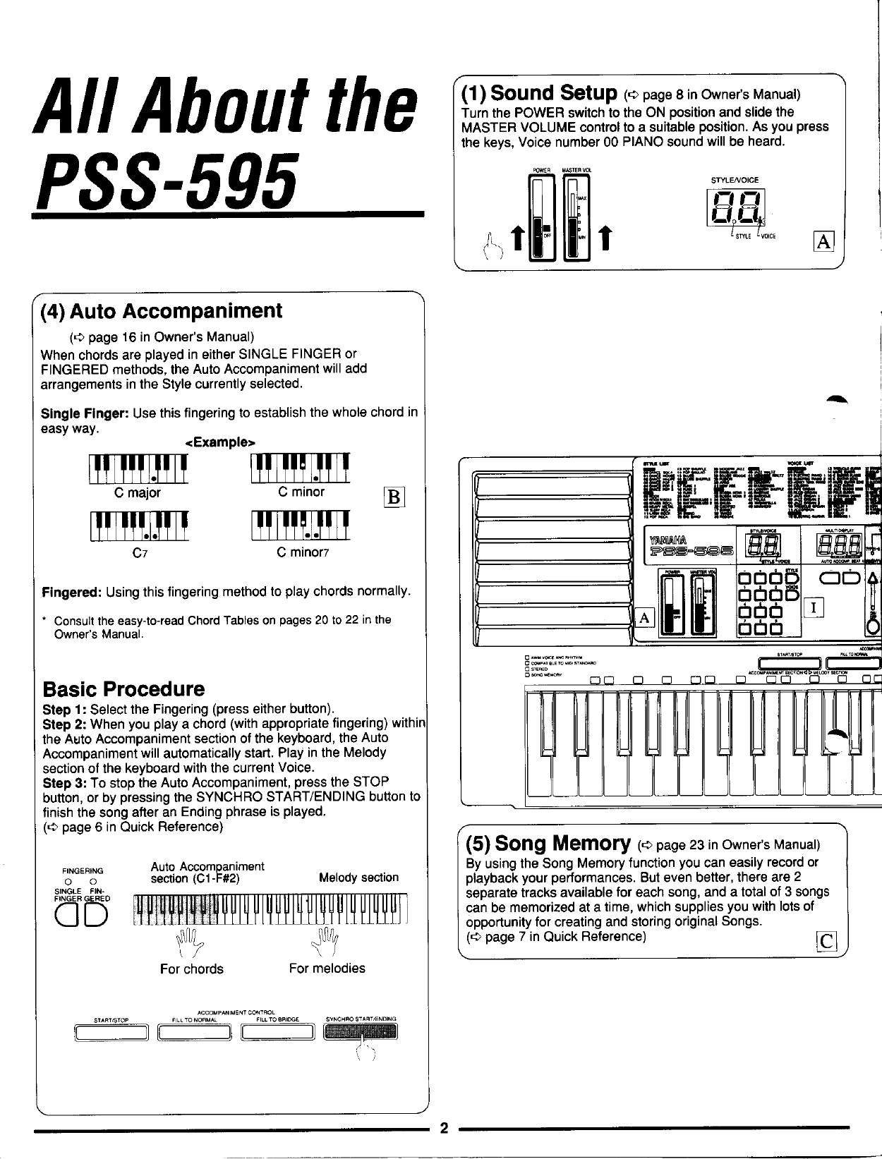 Yamaha PSS 595 Quick Reference (Image) PSS595E2