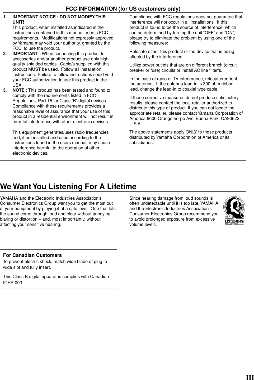 Yamaha Yst Ms201 Owners Manual YSTMS201USPREh