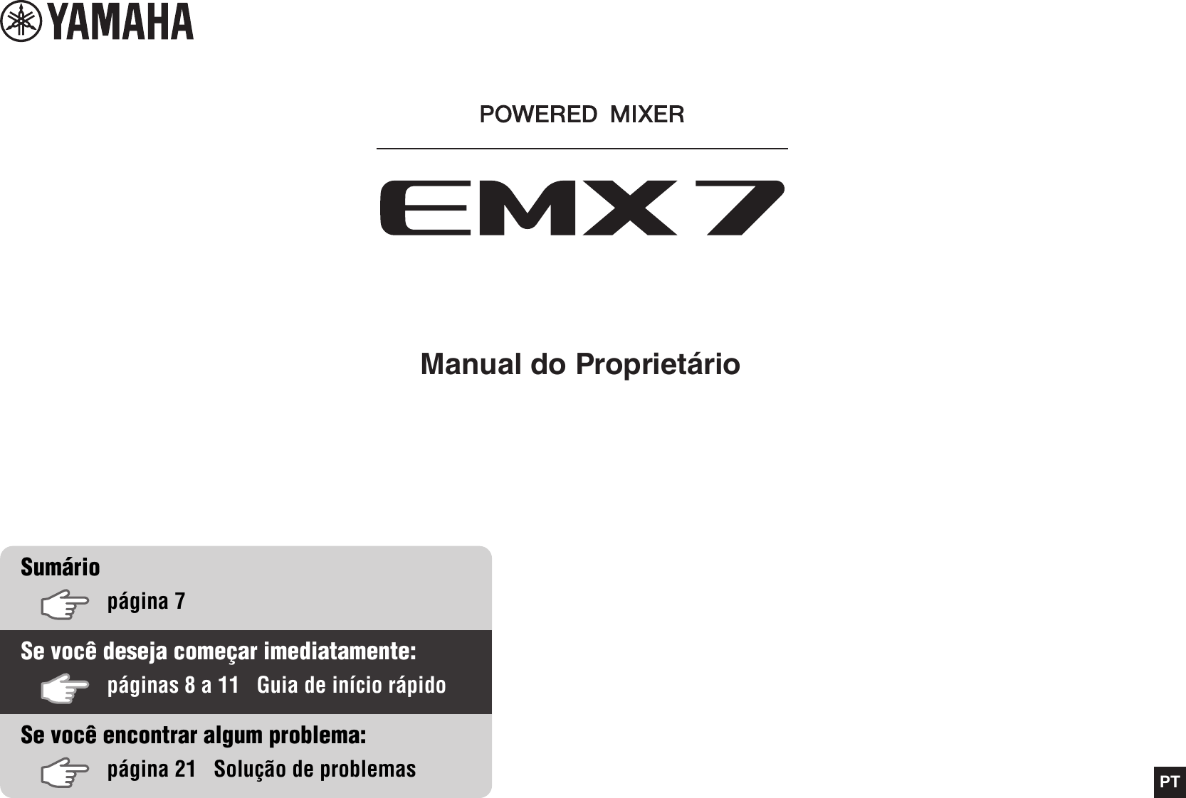 Yamaha EMX7 Owner's Manual Pt Om C0