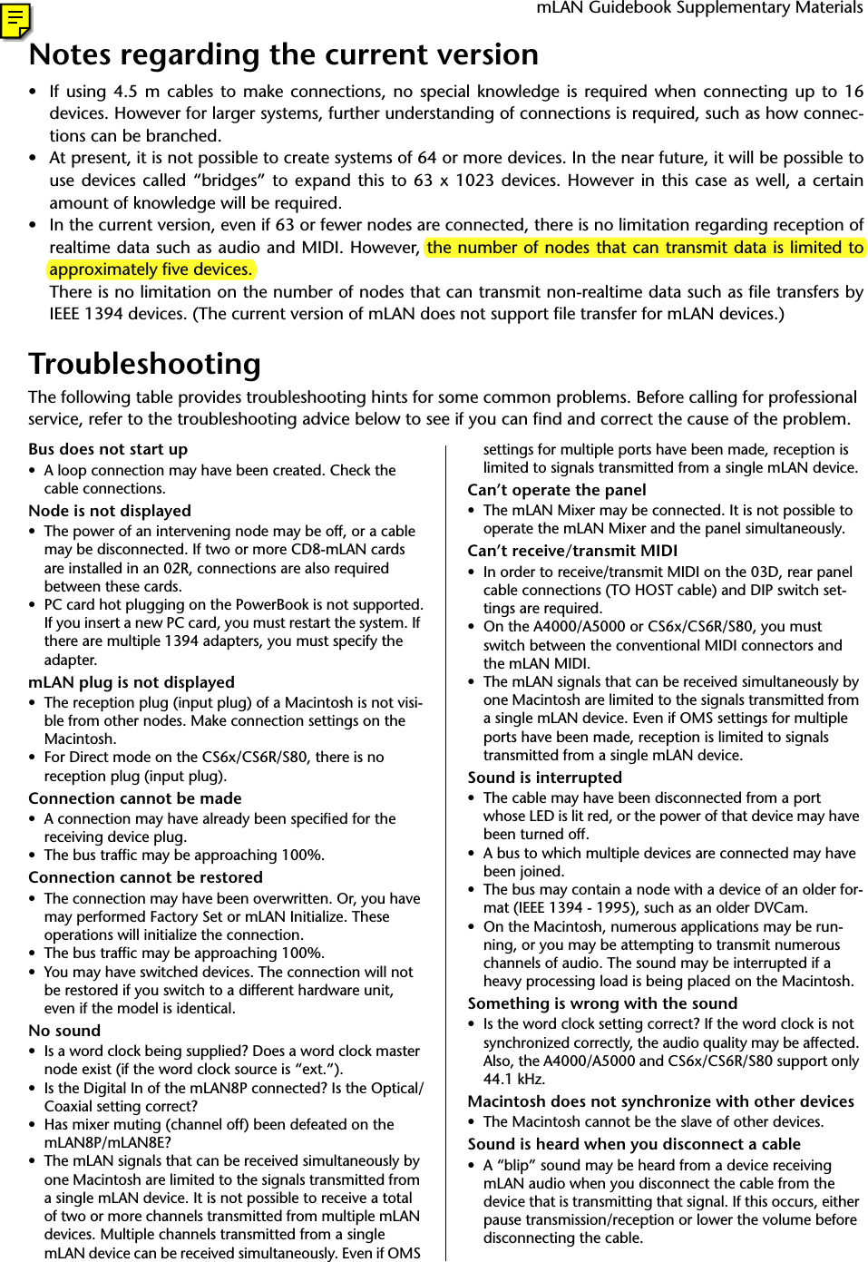 Yamaha MLAN body(SPA) M LAN Guide Book LANGuide G