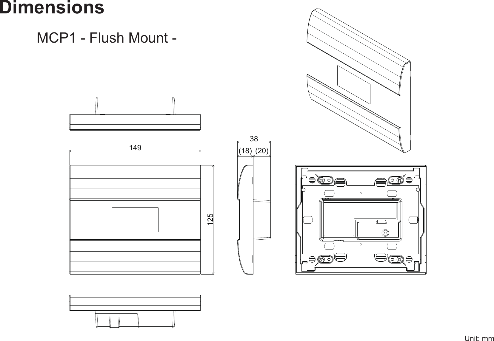 Yamaha MCP1 Dimensions