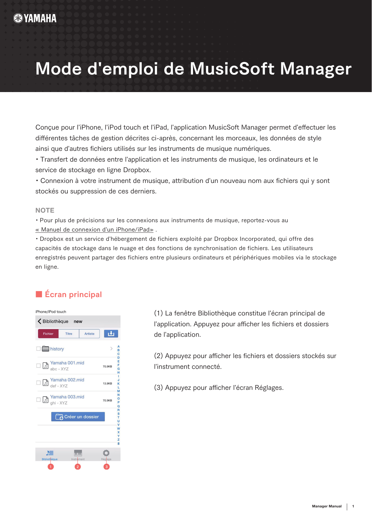 Yamaha MusicSoft Manager Manual Music Soft Owner's Msm Om Fr B0
