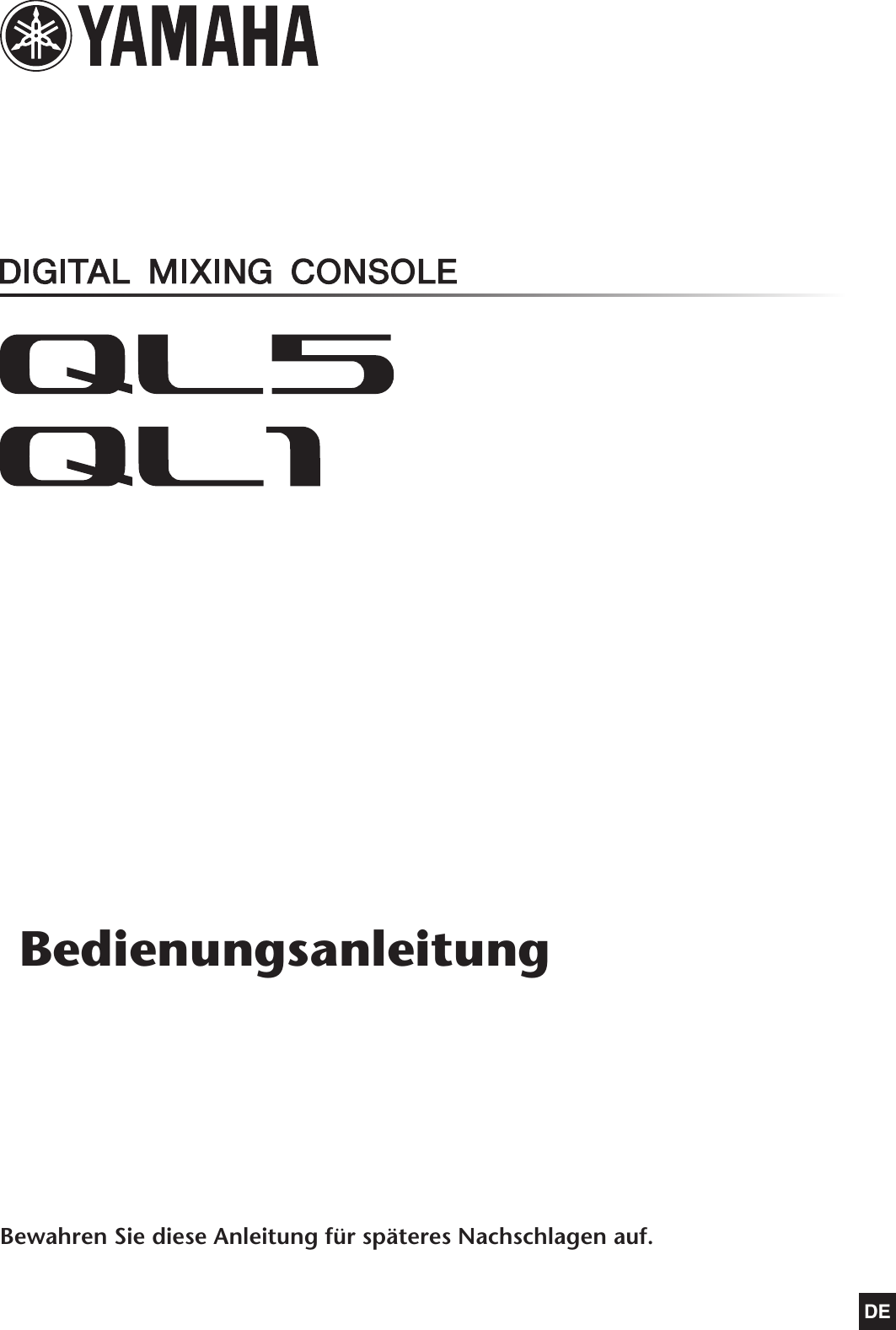 Yamaha QL5/QL1 Owner's Manual Ql5 De Om B0