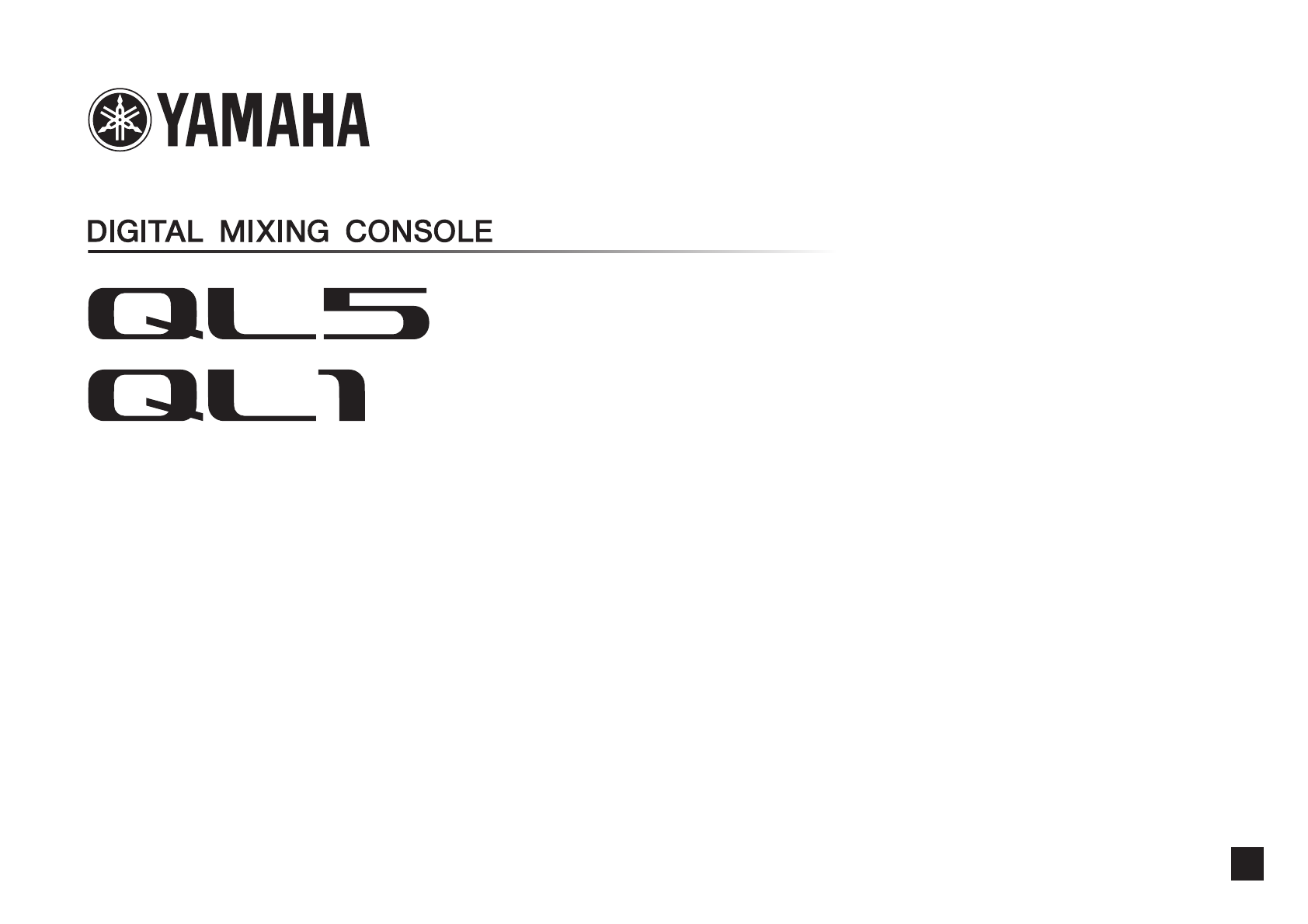 Yamaha QL5/QL1 Reference Manual Ql5 De Rm A0