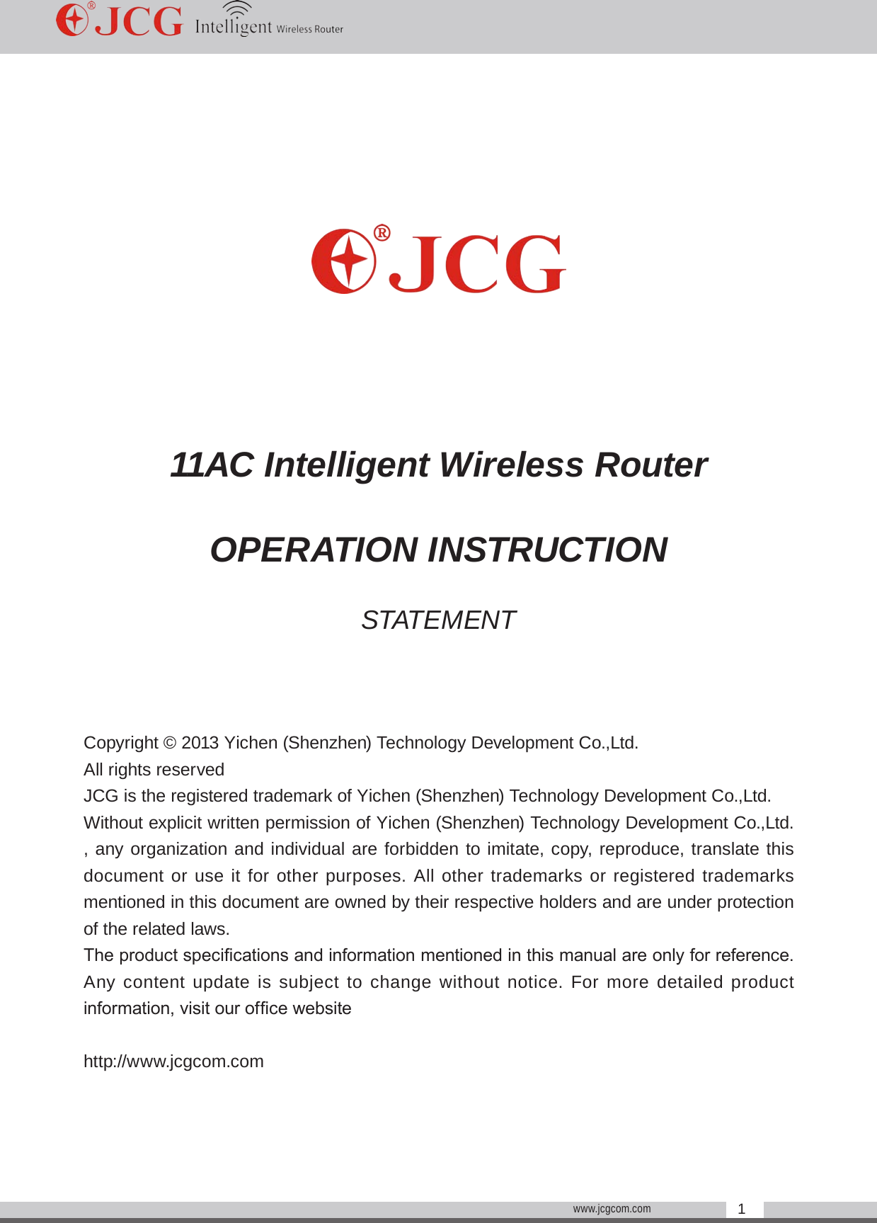 Yichen Technology Development JHR-AC865 1200Mb/s 802.11ac Intelligent ...