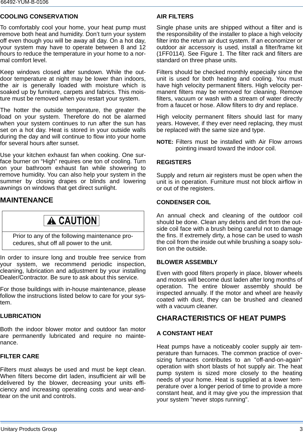 York Affinity Bhx Packaged Unit Owner S Manual ...