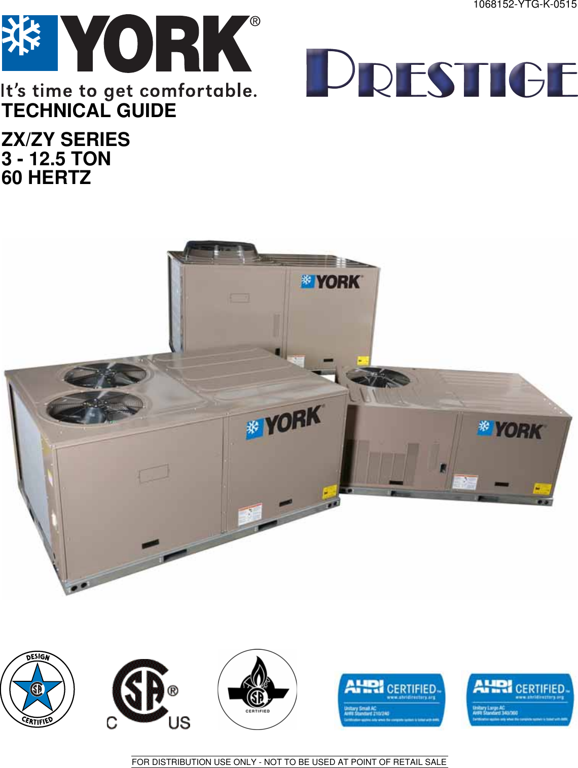 York Zx Prestige Rooftop Unit Technical Guide