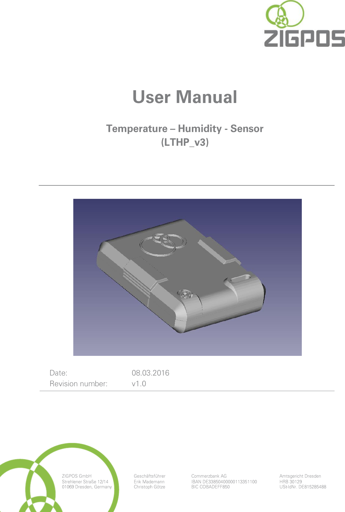 ZIGPOS LTHPV3 ZIGPOS sensor module User Manual 15 LTHP v3 UserMan