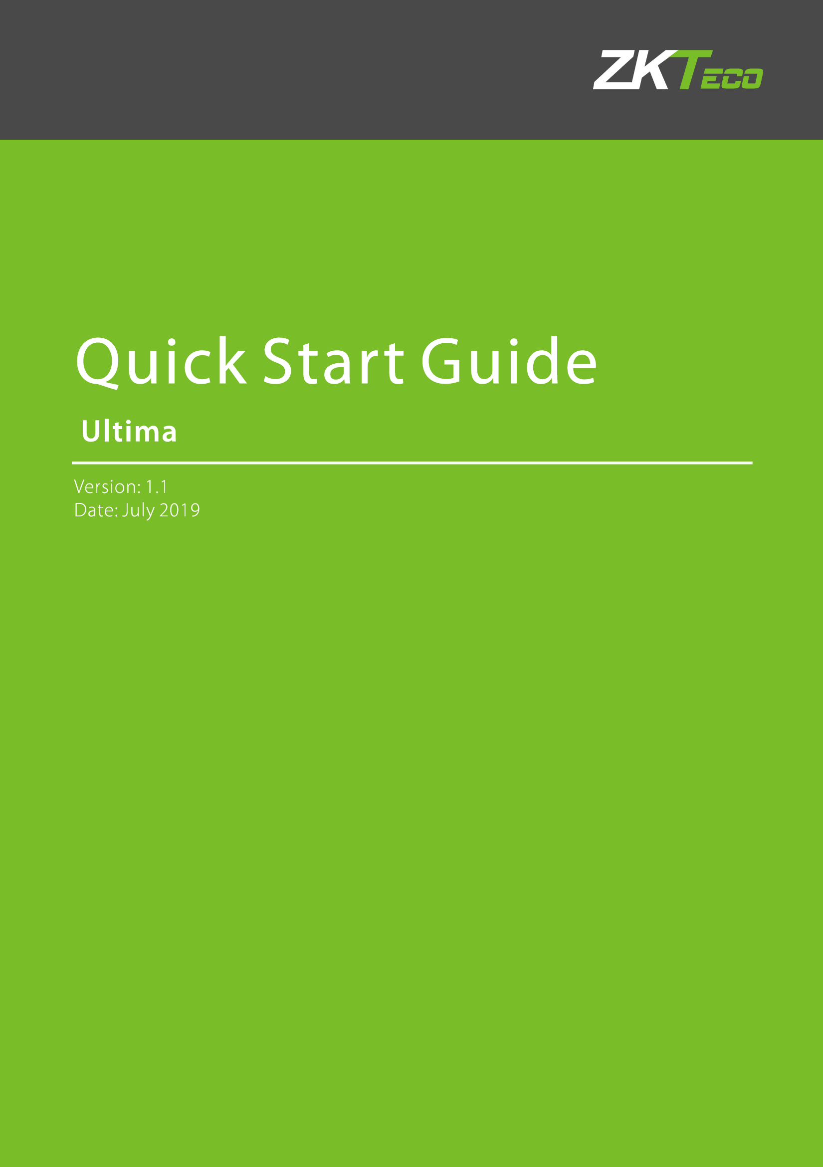 ZK Technology ZK Teco 858462 Data Collection Terminal User Manual ...