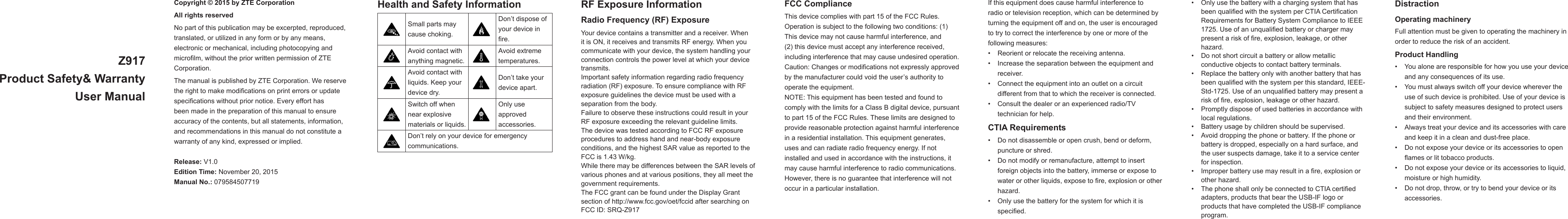 ZTE Z917 Ufi User Manual Safety Warranty Users Manual