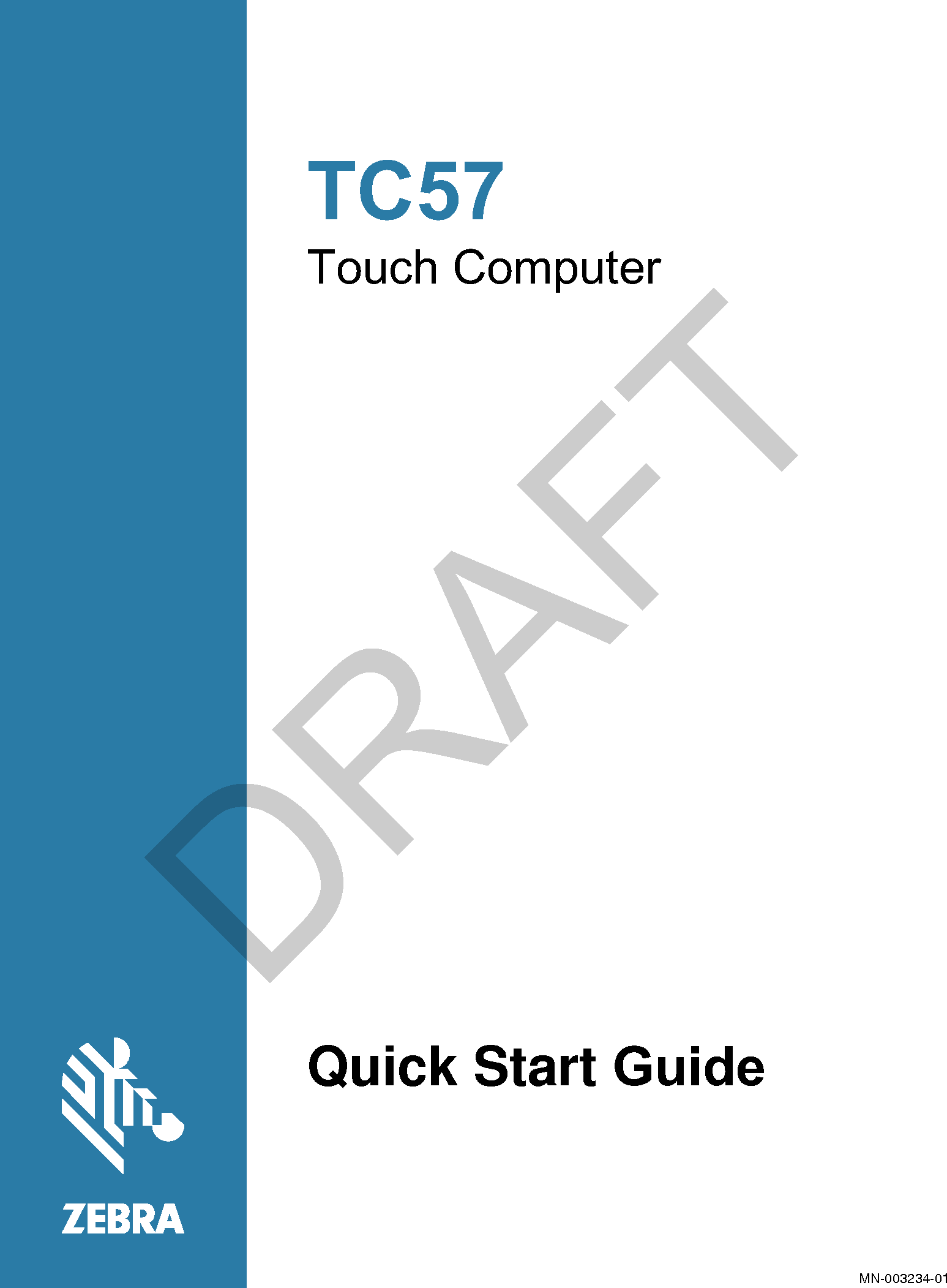 Zebra Technologies TC57HO Touch computer User Manual TC57 Quick Start Guide en