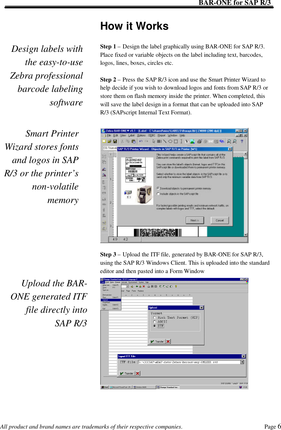 Zebra Sap R 3 Users Manual BAR ONE For SAP_rf