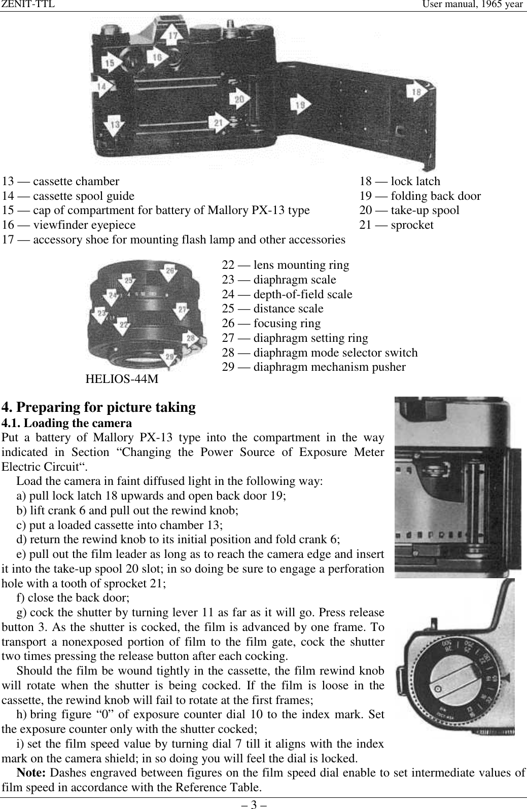 Zenith Ttl Camera Users Manual Zenitttleng