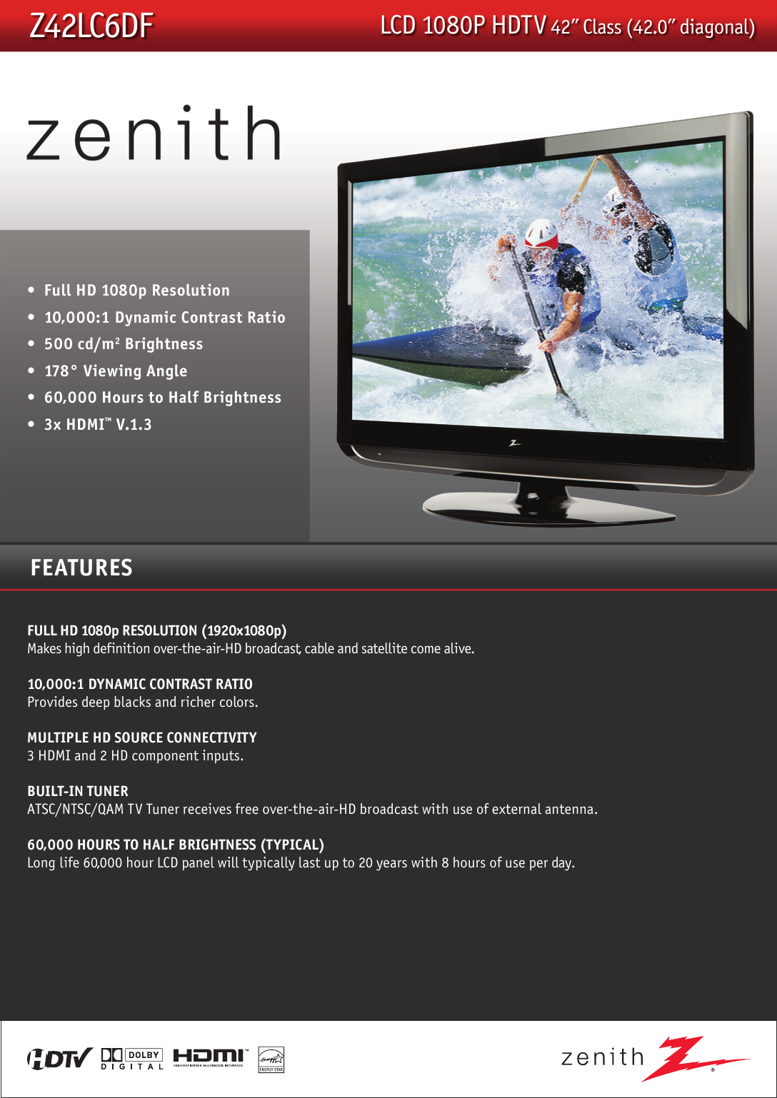 Zenith Z42Lc6Df Users Manual