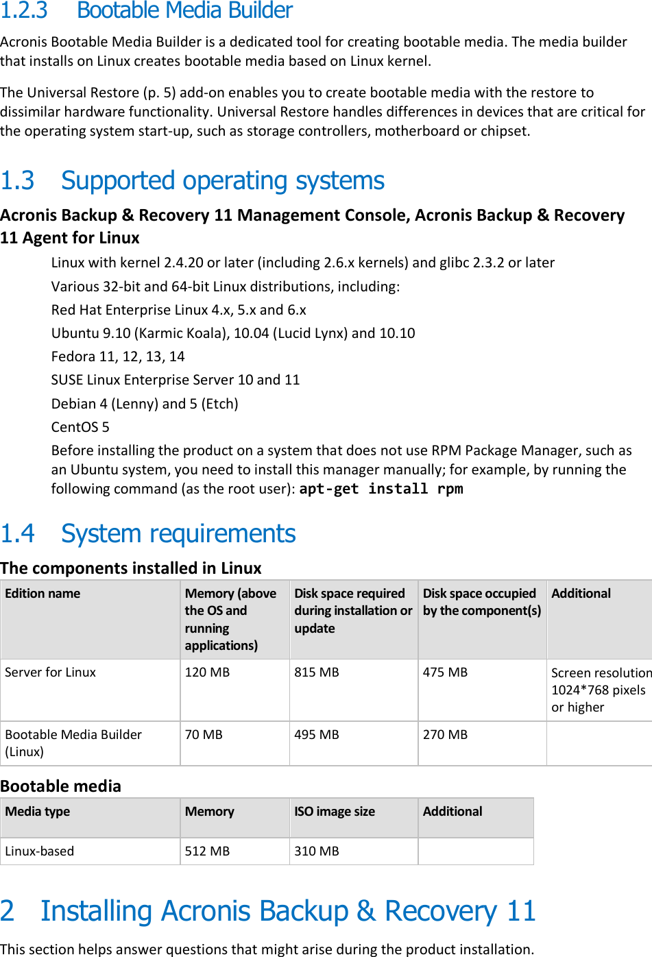 Acronis Backup & Recovery 11 Server For Linux 11.0 Installation Guide ...