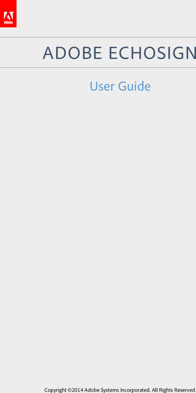 Adobe Echo Sign User Guide UG EN