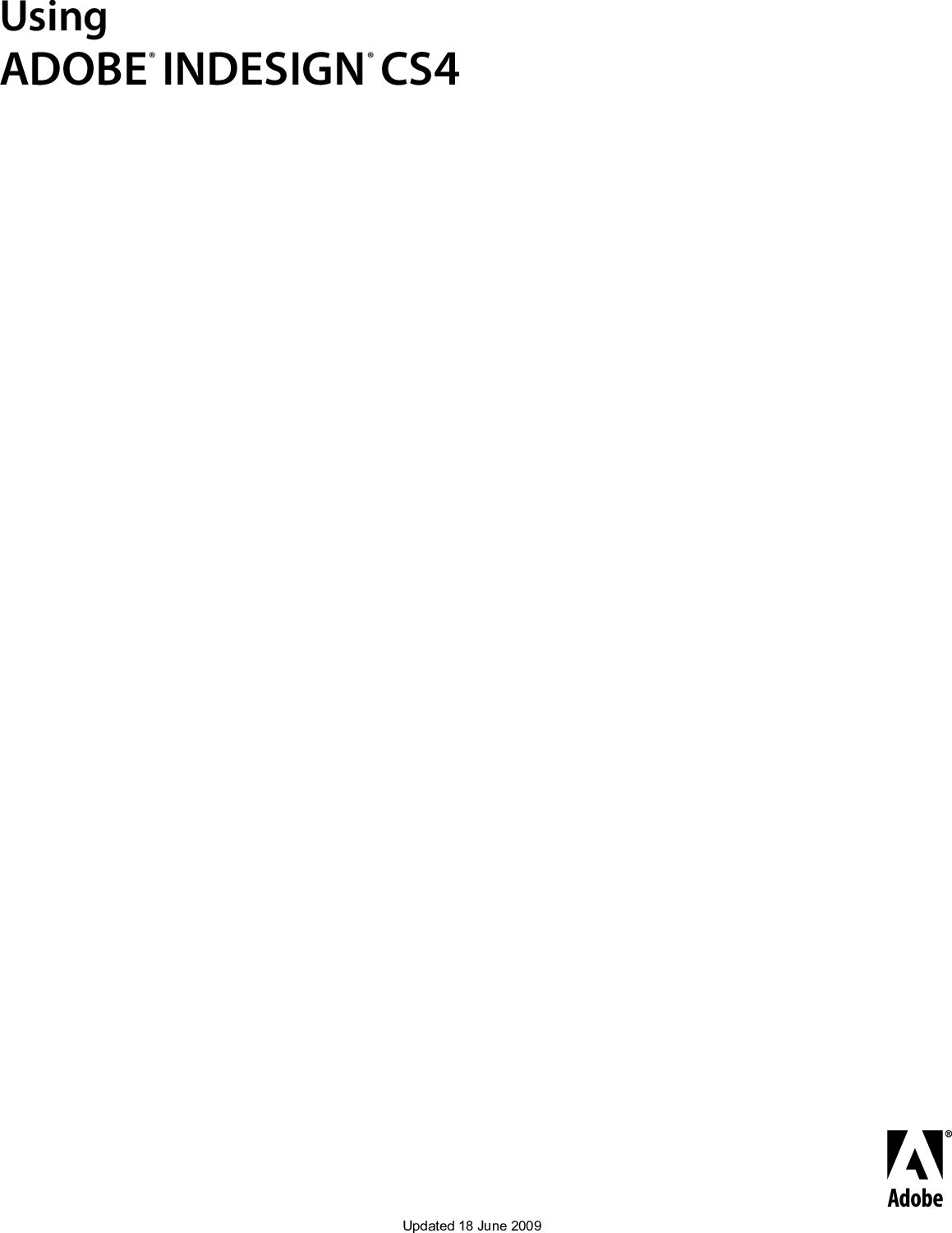 Adobe Using Adobe® InDesign® CS4 In Design Instruction Manual Indesign En
