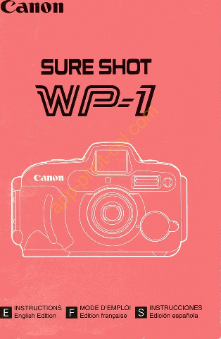 Canon Sure Shot WP 1 Operation Manual Wp1 Ml