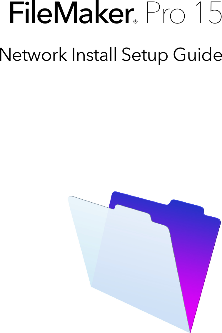 Filemaker Pro 15 Network Install Setup Guide File Maker Fmp15