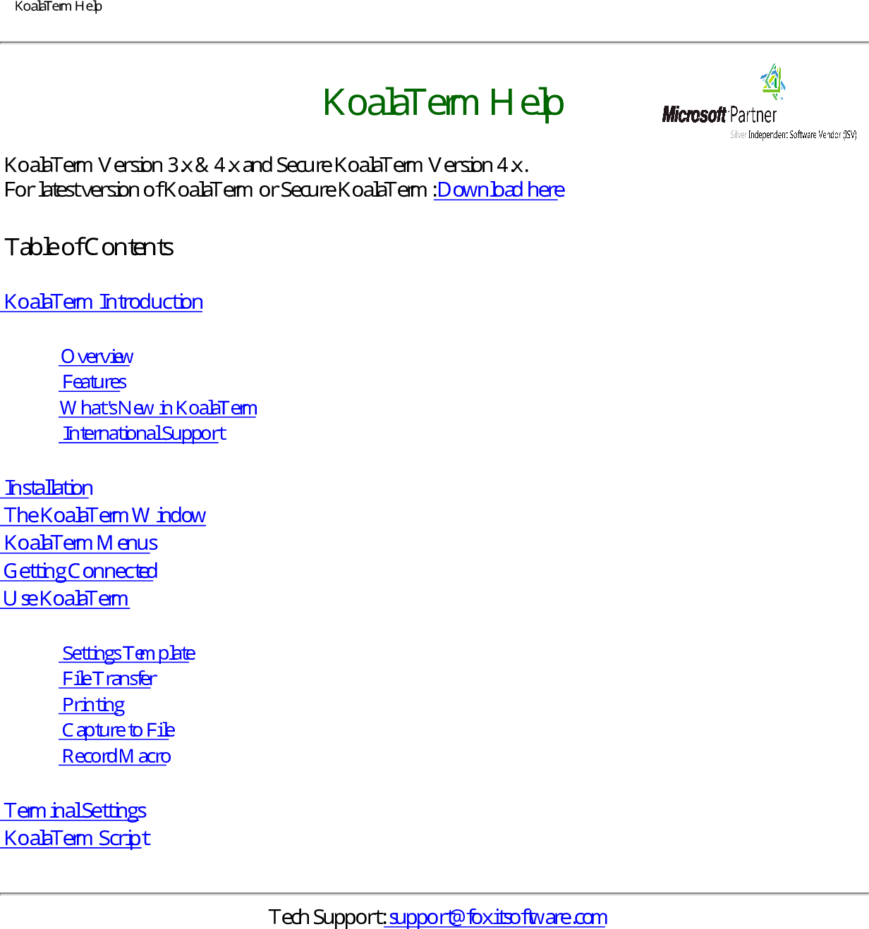 Foxit KoalaTerm Help Koala Term 4.x Secure