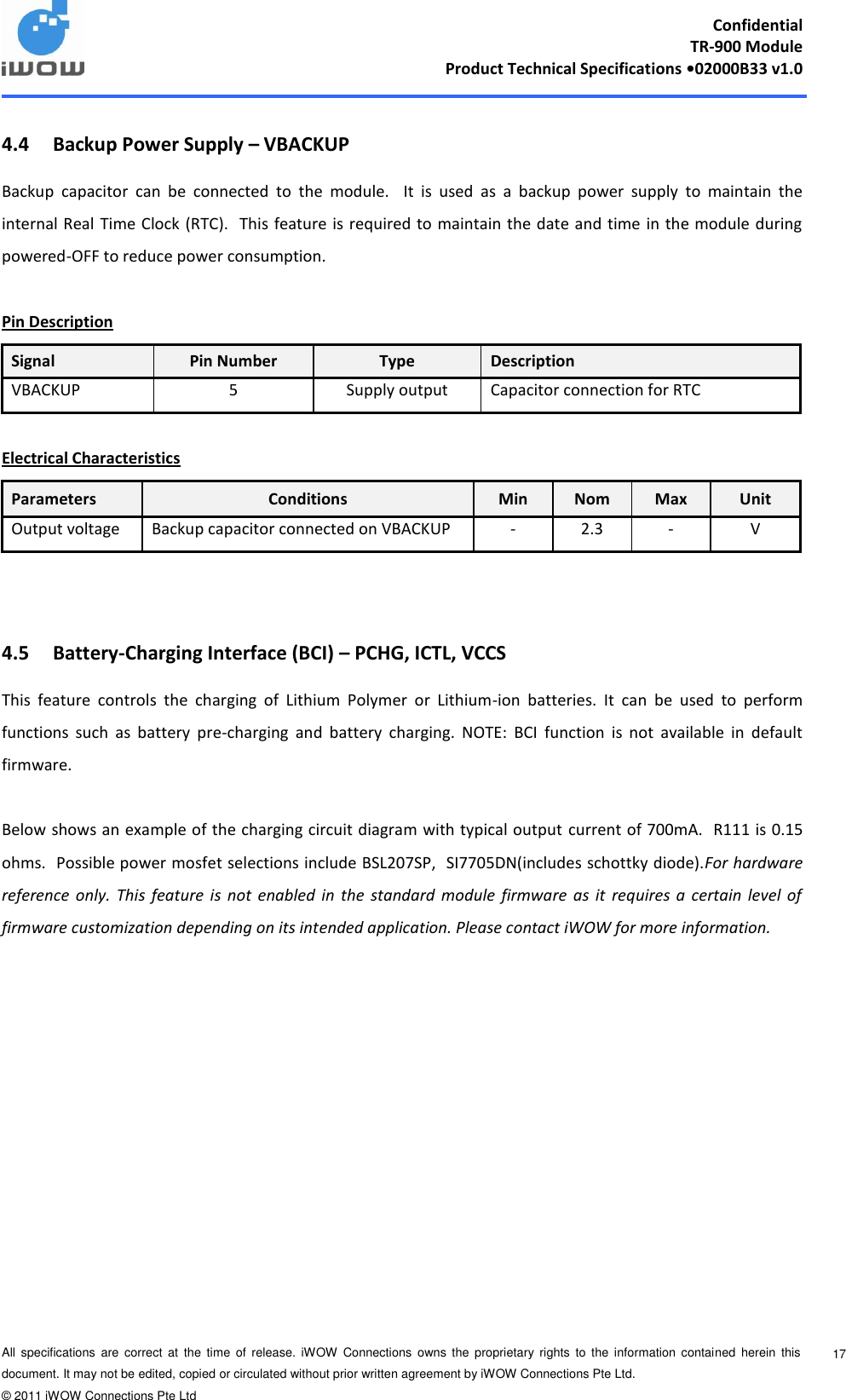 iWOW Connections TR9000311 TR-900 GSM/GPRS Module User Manual For ...
