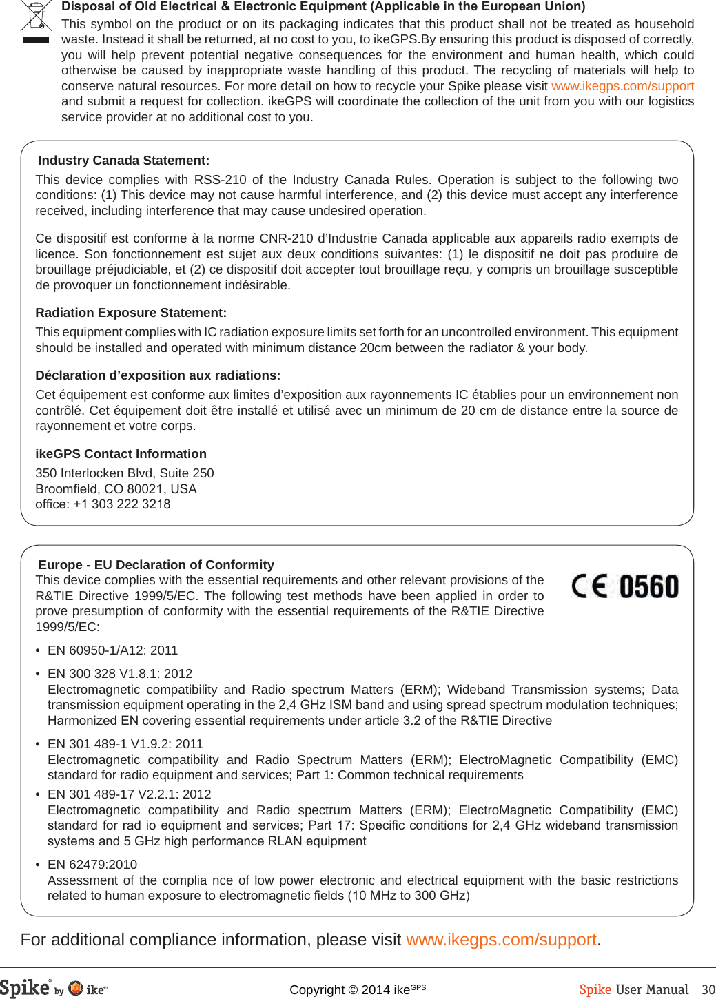 ikeGPS SP02 Spike User Manual Spike UserManual v1 6