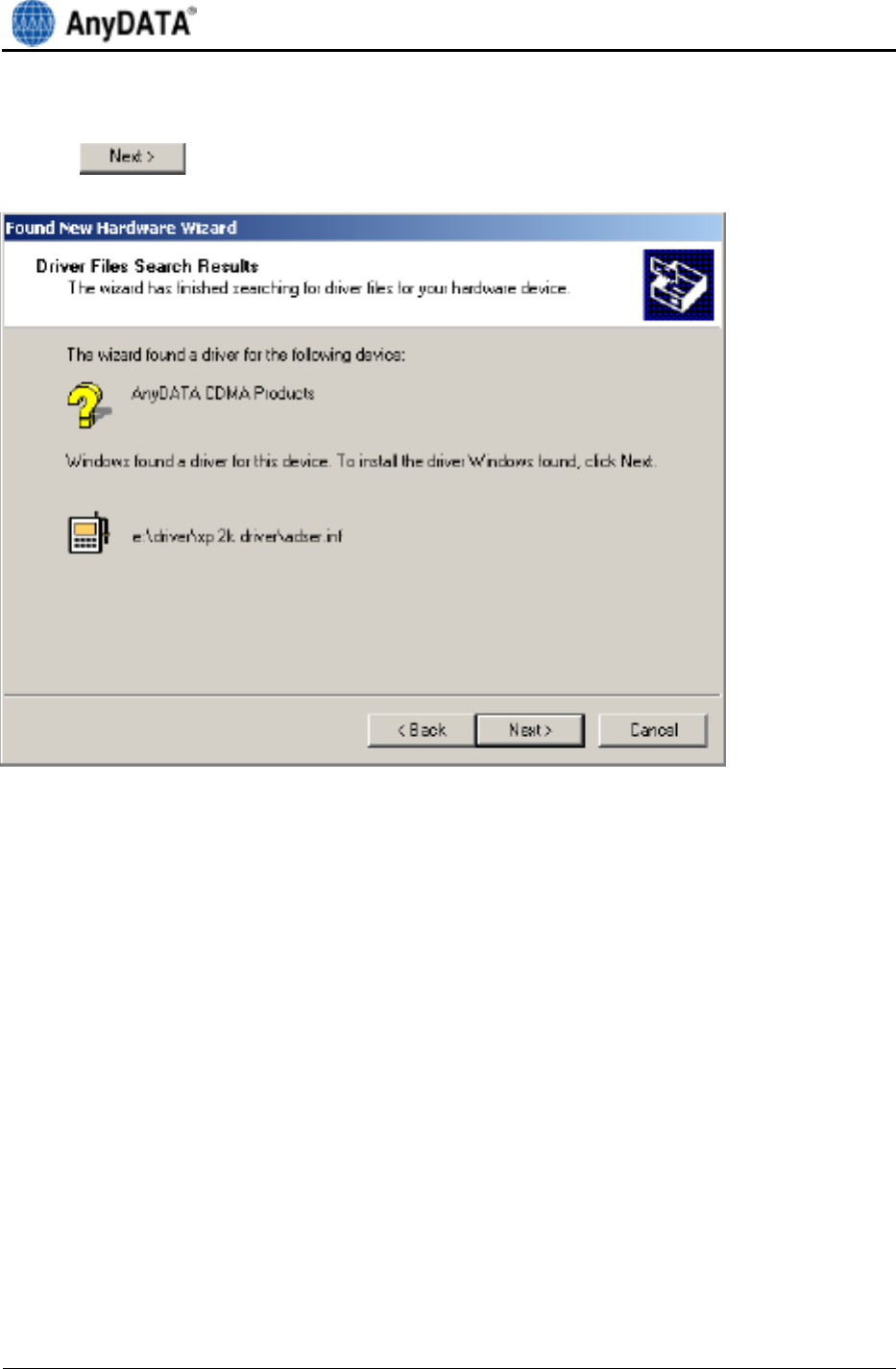 AnyDATA Korea ADU-510D CDMA 1x/EVDO USB Modem User Manual 1